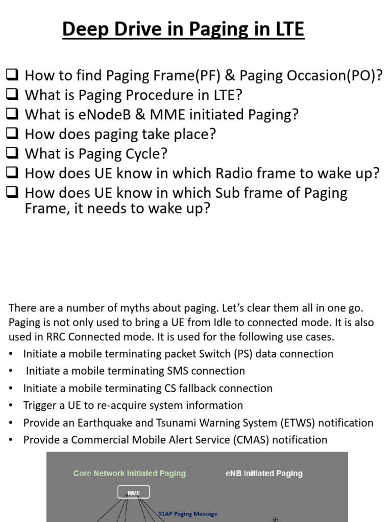 4G Paging | PDF | Internet Protocols | Telecommunications