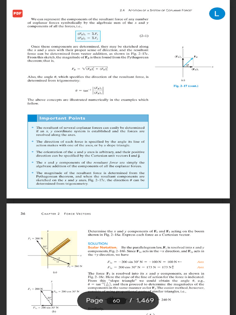 Coplanar Forces and Resultants | PDF | Euclidean Vector | Cartesian ...