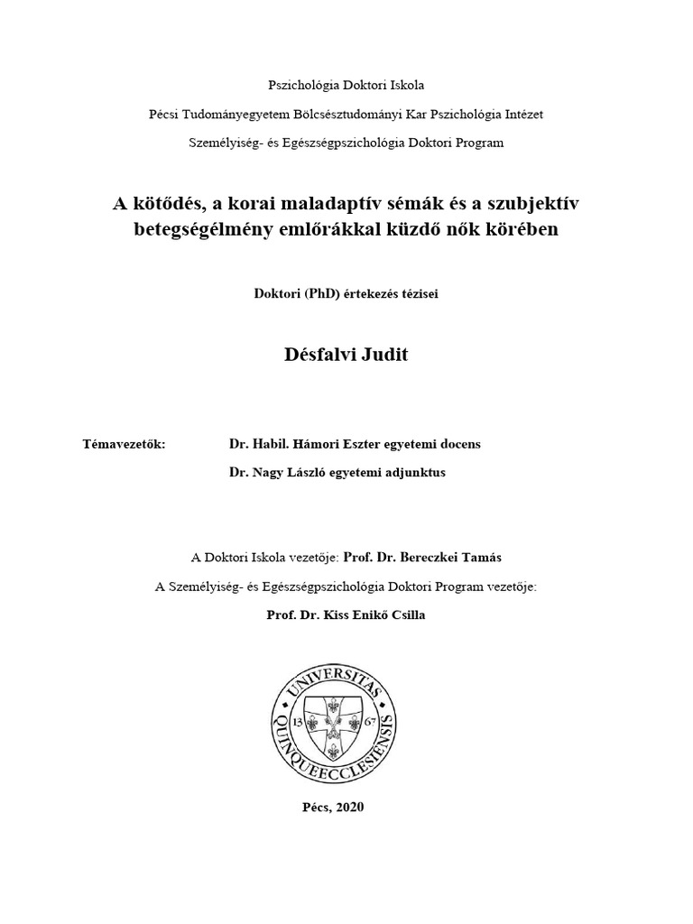 Desfalvi Judit Tezis Hun 2020 | PDF