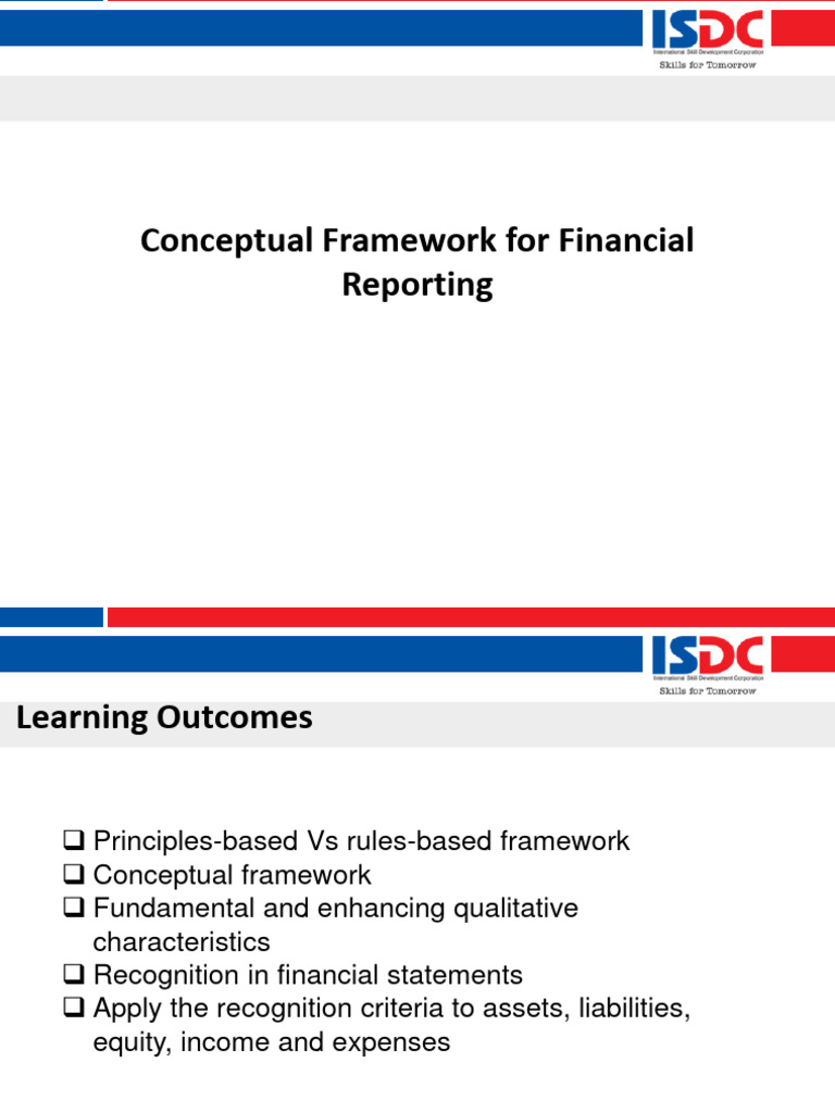 Financial Reporting Conceptual Framework | PDF | Financial Statement ...