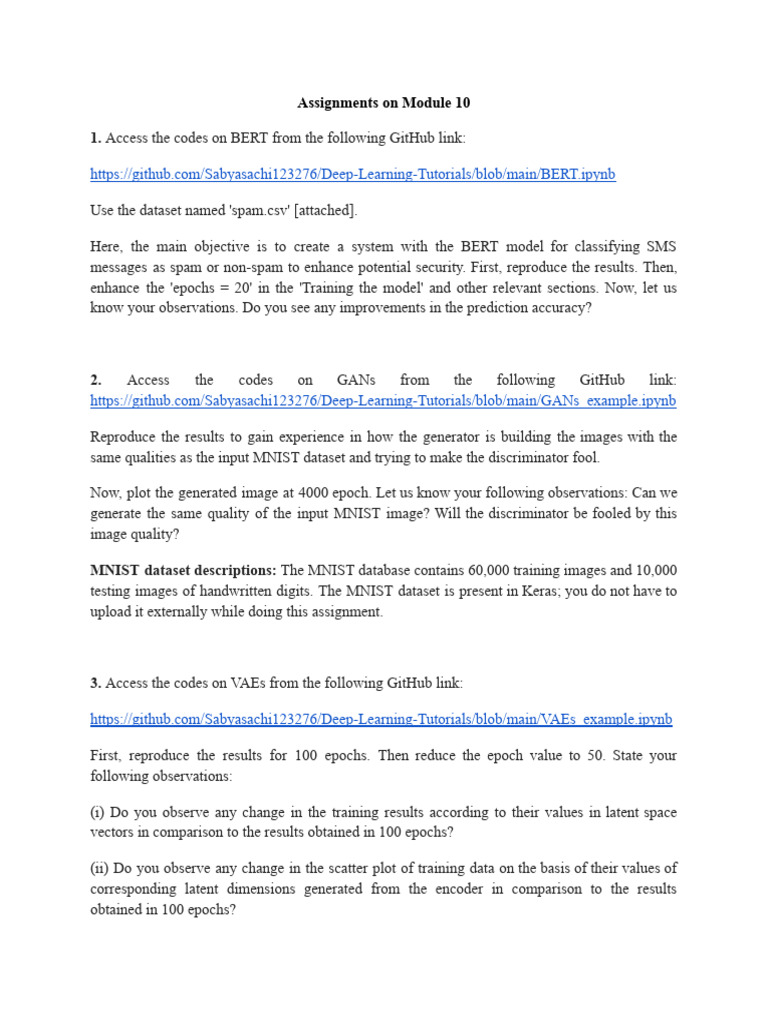 Assignments Module 10 | PDF | Cybernetics | Applied Mathematics