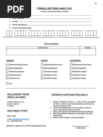 Formularz Reklamacyjny | PDF
