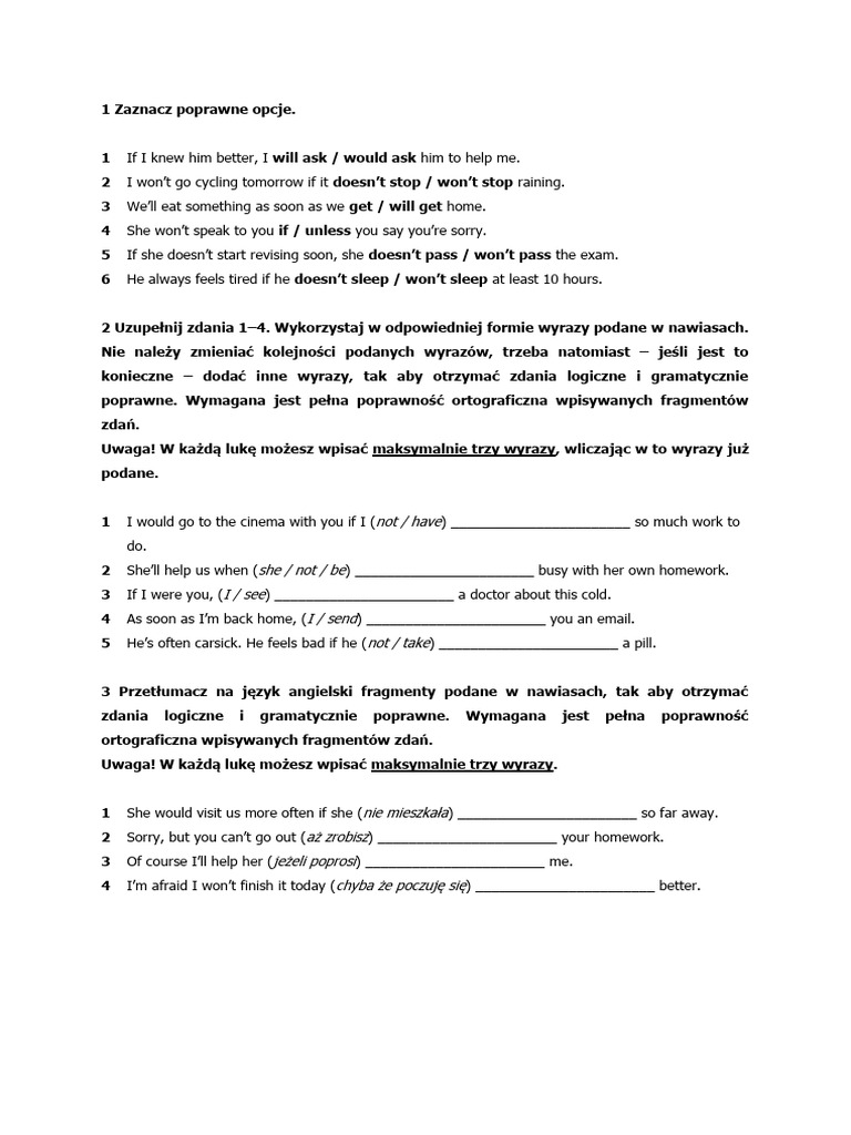 Tryby Warunkowe | PDF