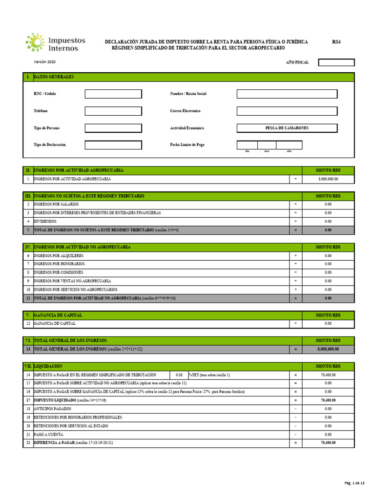 Regimen Simplificad0 de Tributaci0n (RS4) - 2020 | PDF | Impuestos | Impuesto sobre la renta