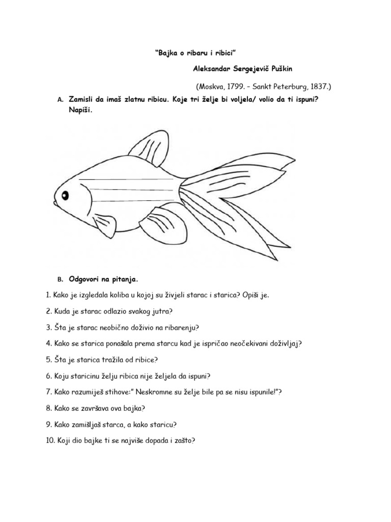 Bajka o Ribaru I Ribici | PDF