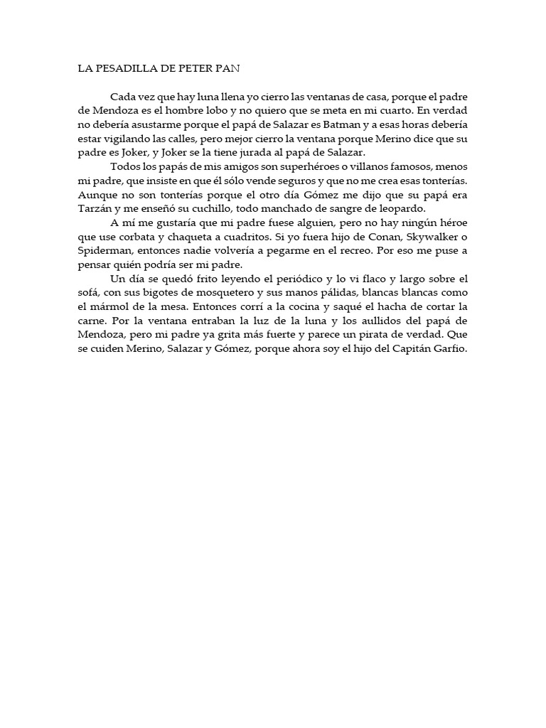 Fernando Iwasaki-La Pesadilla de Peter Pan | PDF