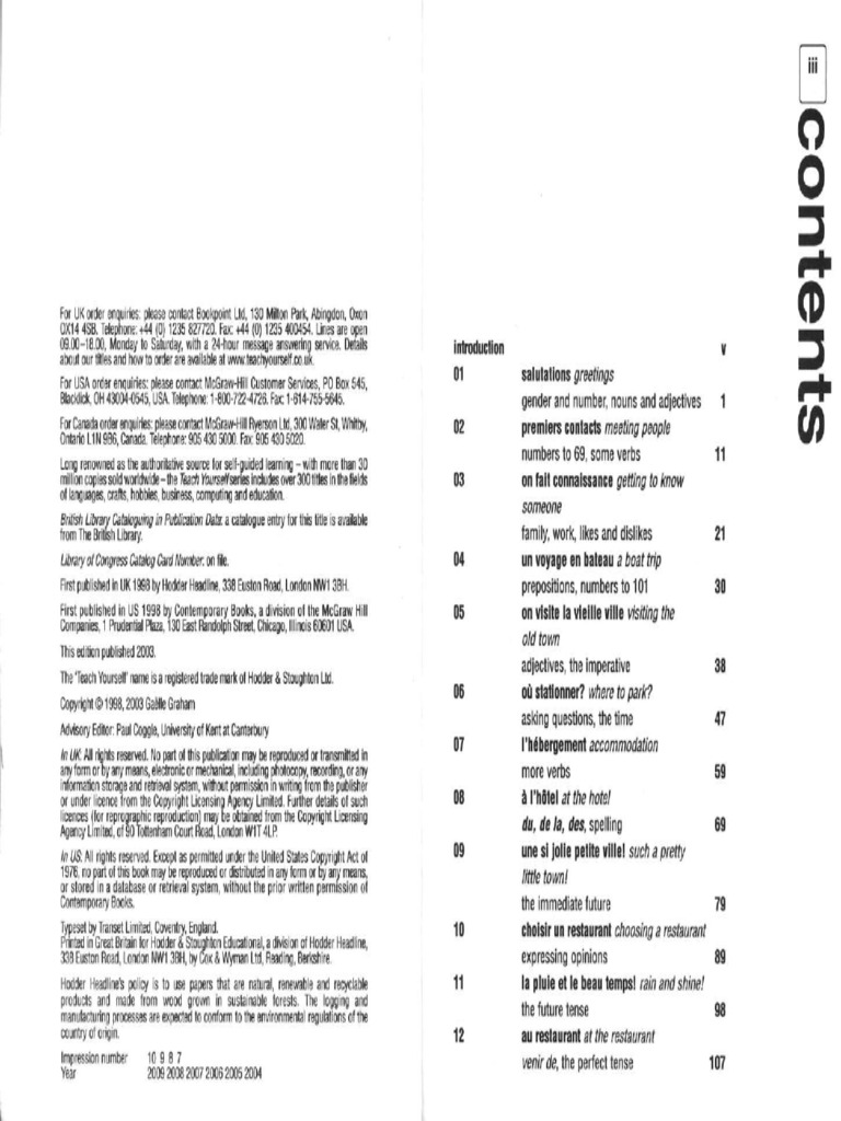 Teach Yourself French | PDF