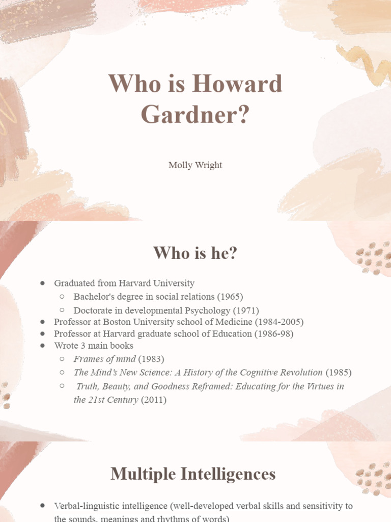 Who Is Howard Gardner 1 | PDF | Intelligence | Cognitive Science