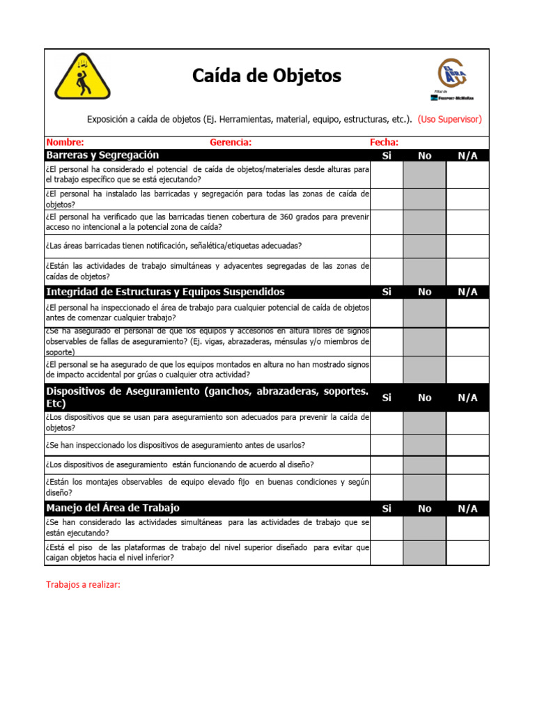 Cartilla Caida de Objetos | PDF