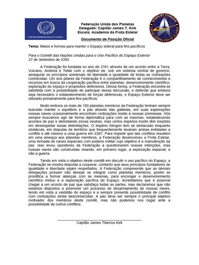 Modelo Dpo | Download grátis PDF | Espaço sideral | Federação