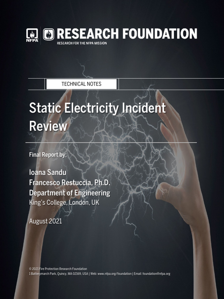 Static Electricity Incident Analysis Report | PDF | Electrostatic ...