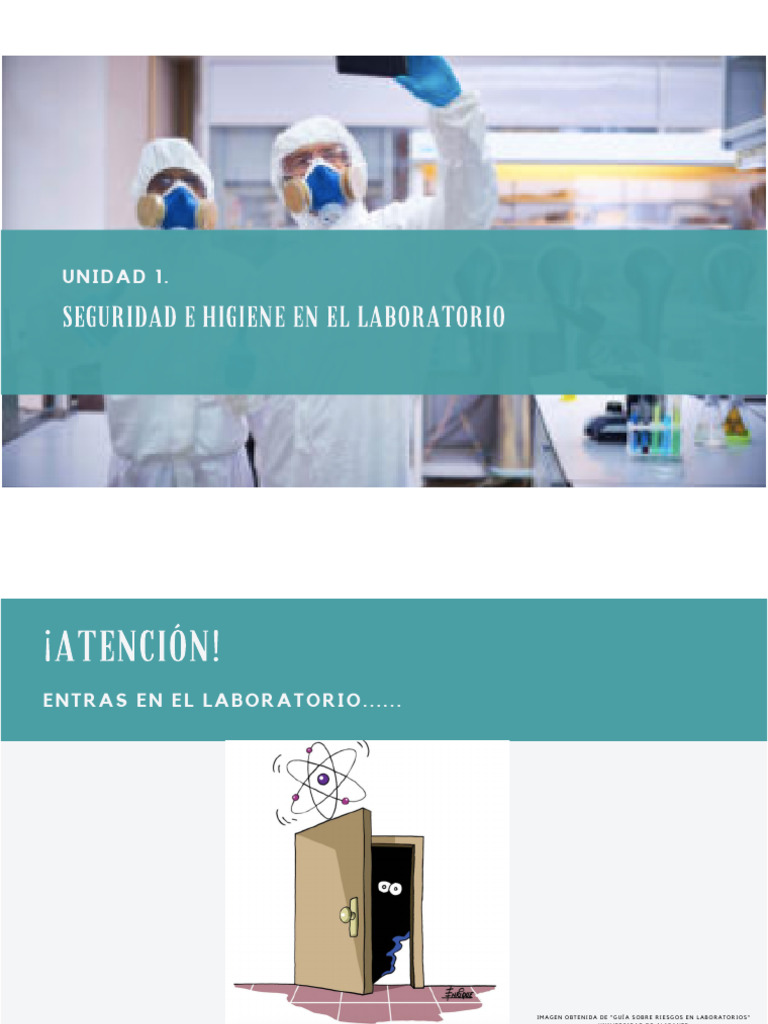 Unidad 1. Seguridad e Higiene en El Laboratorio | PDF | Laboratorios