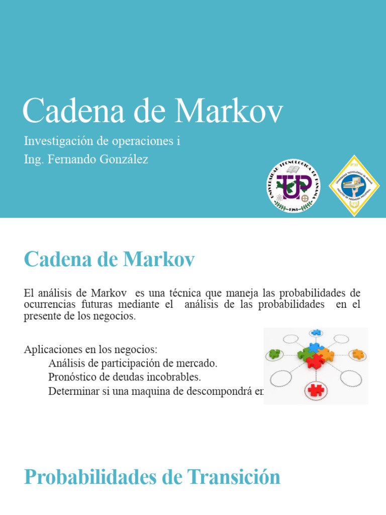 Cadena de Markov 1 | PDF | Cadena Markov | Objetos matemáticos