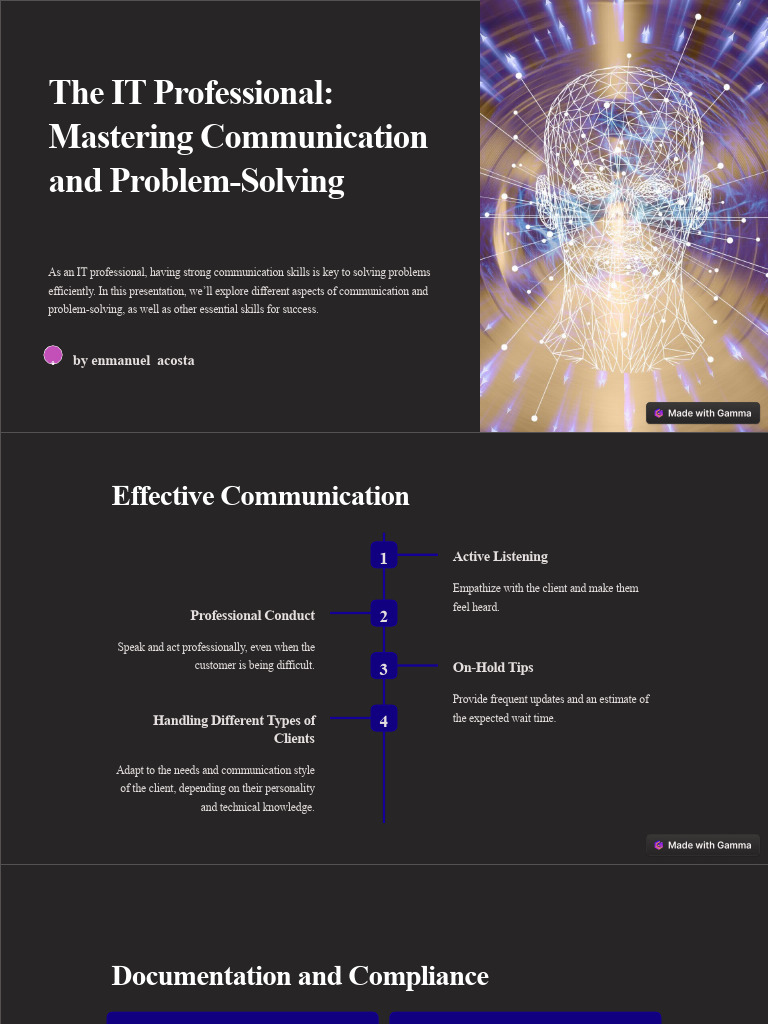 IT Communication & Problem-Solving | PDF | Regulatory Compliance ...