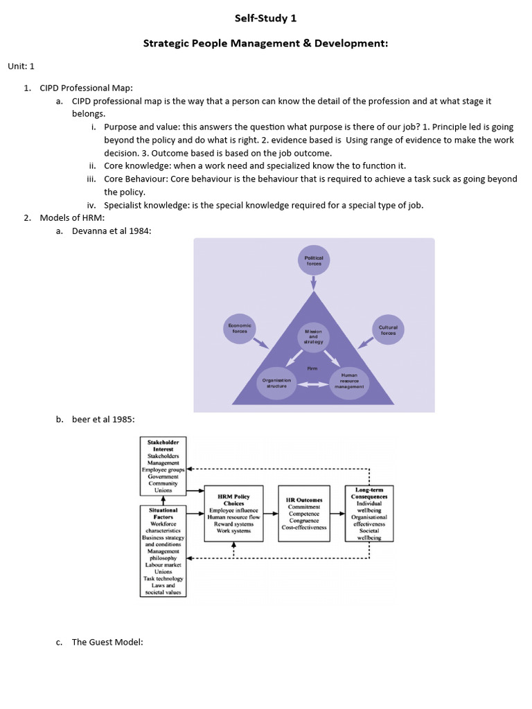 Self Study 1 | PDF | Strategic Management | Human Resource Management