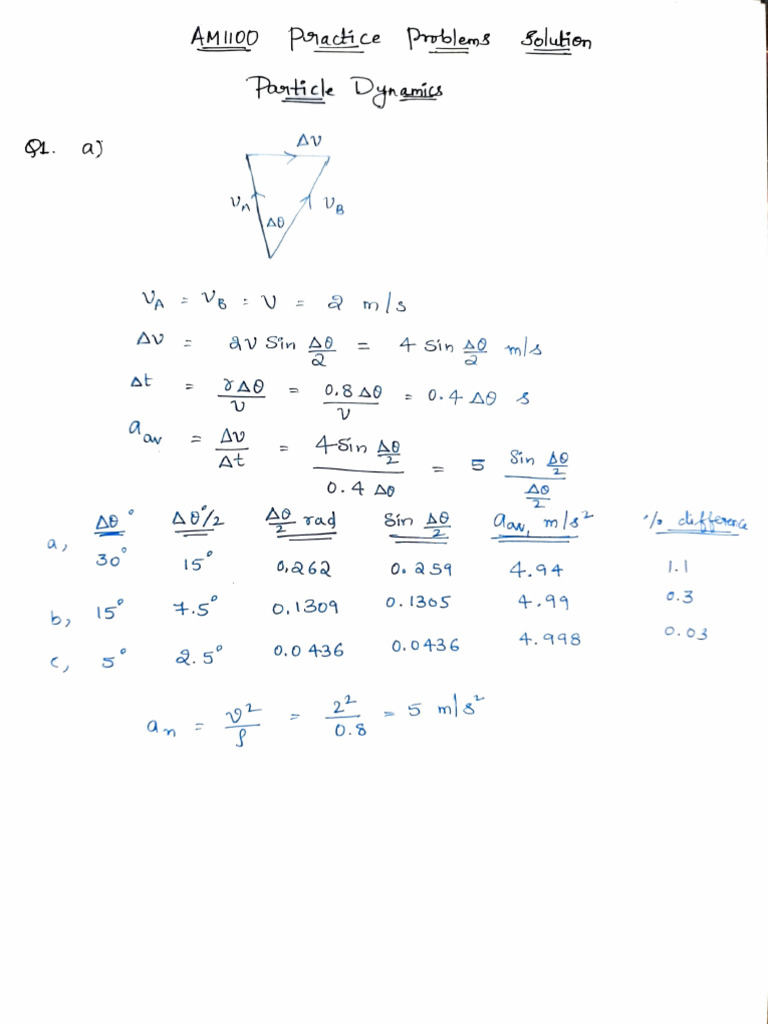 ParticleDynamics PracticeProblems Soln | PDF