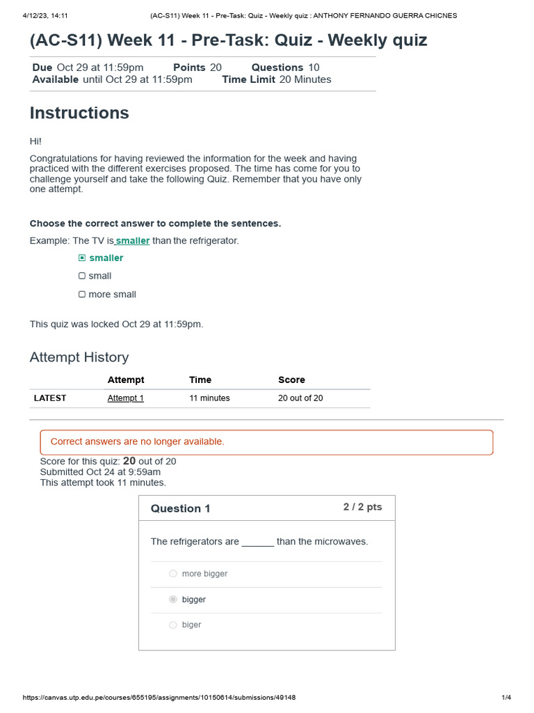 (AC-S11) Week 11 - Pre-Task - Quiz - Weekly Quiz | PDF | Apple Inc. | Mobile Computers