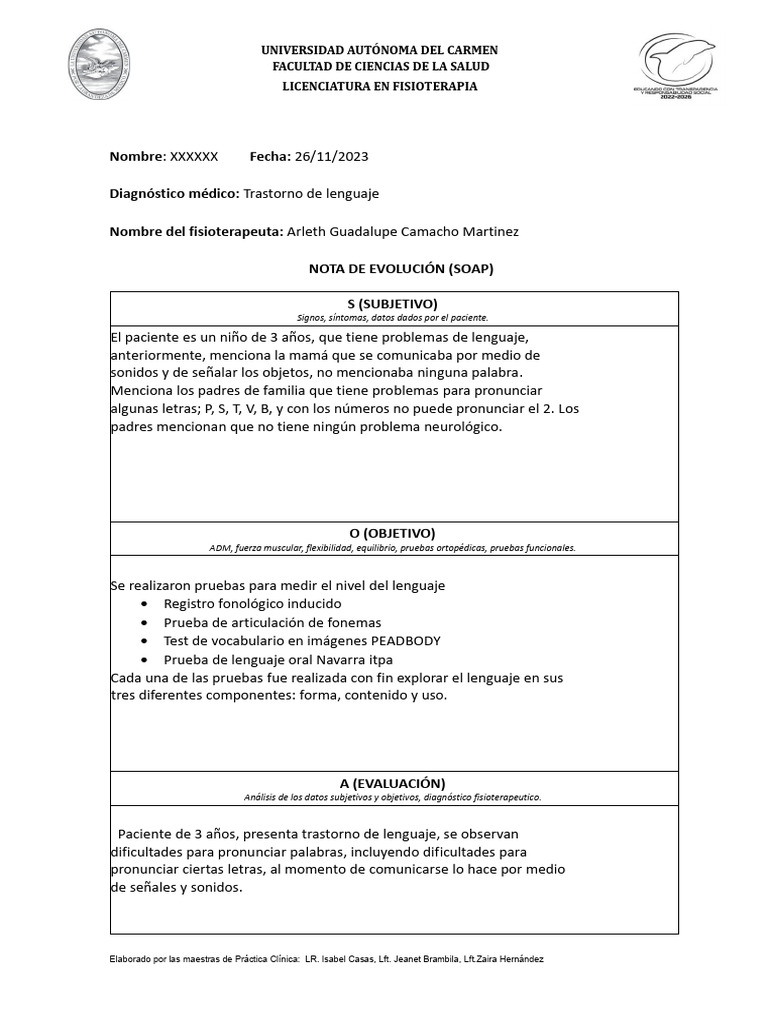 Soap | PDF | Terapia física | Medicina