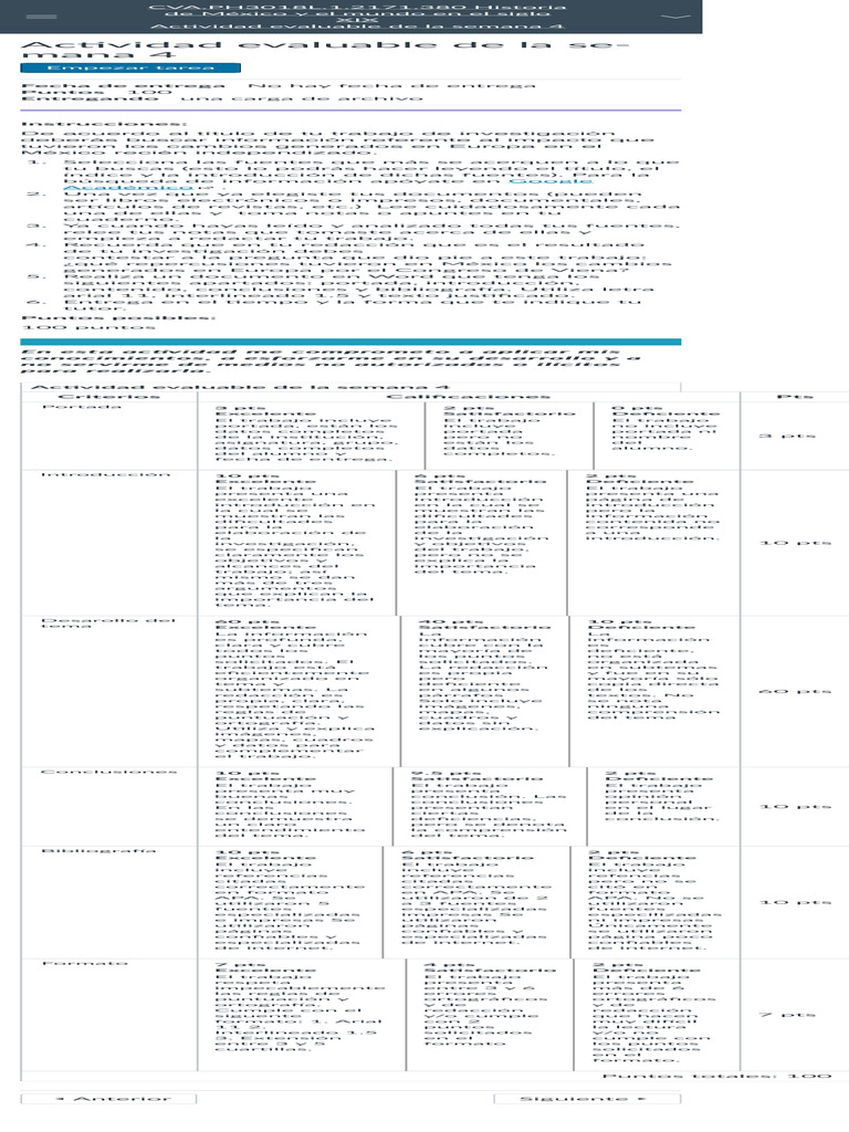 Actividad Evaluable de La Semana 6 | PDF