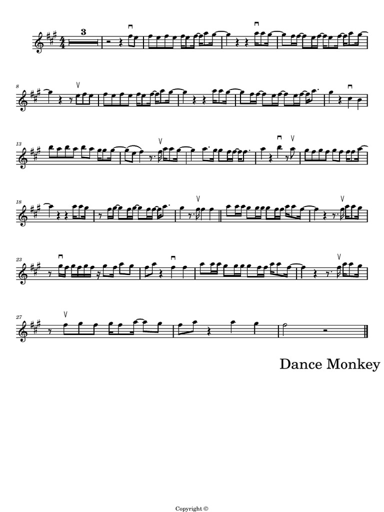 Dance Monkey VIOLIN | PDF