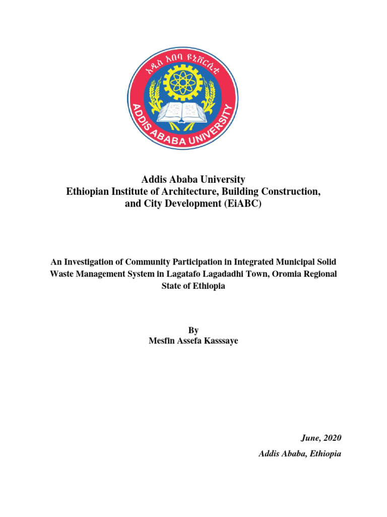 Mesfin Assefa | PDF | Waste Management | Waste