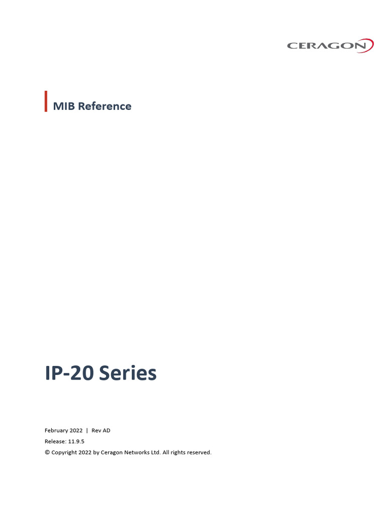 IP-20 MIB Reference 11.9.5 Rev AD | PDF | Computer Data ...
