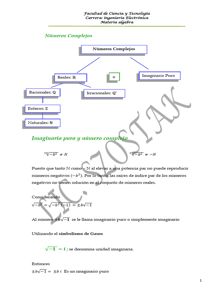 Numeros Complejos | PDF | Números | Número complejo