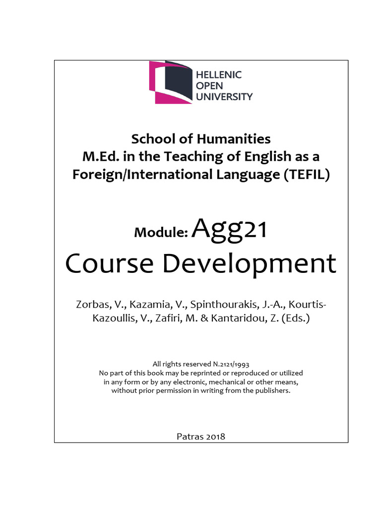 Curriculum Development in TEFIL | PDF | Curriculum | Evaluation