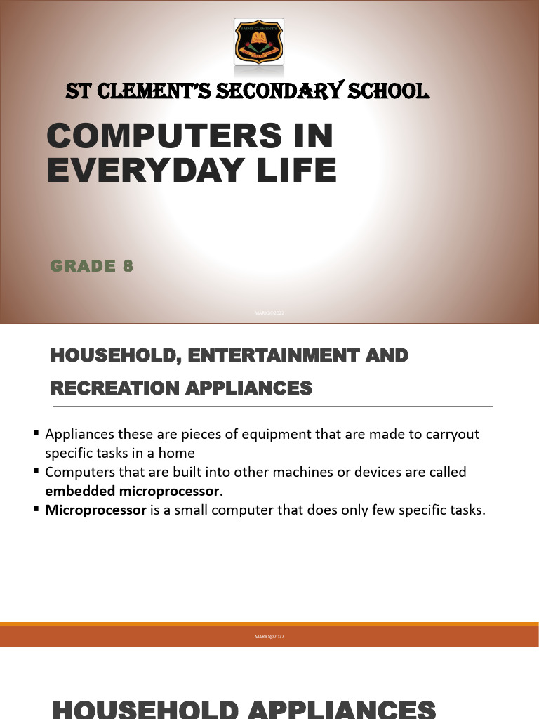 Computers in Everyday Life G8 | PDF | Printer (Computing) | Camera