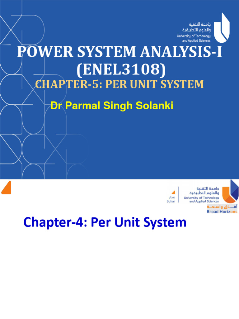 Cahpter-5 - Per Unit System - Ver2 | PDF | Electrical Impedance | Transformer