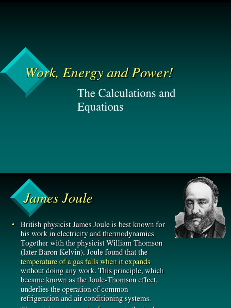 Work, Energy, and Power Calculations | PDF | Potential Energy | Force