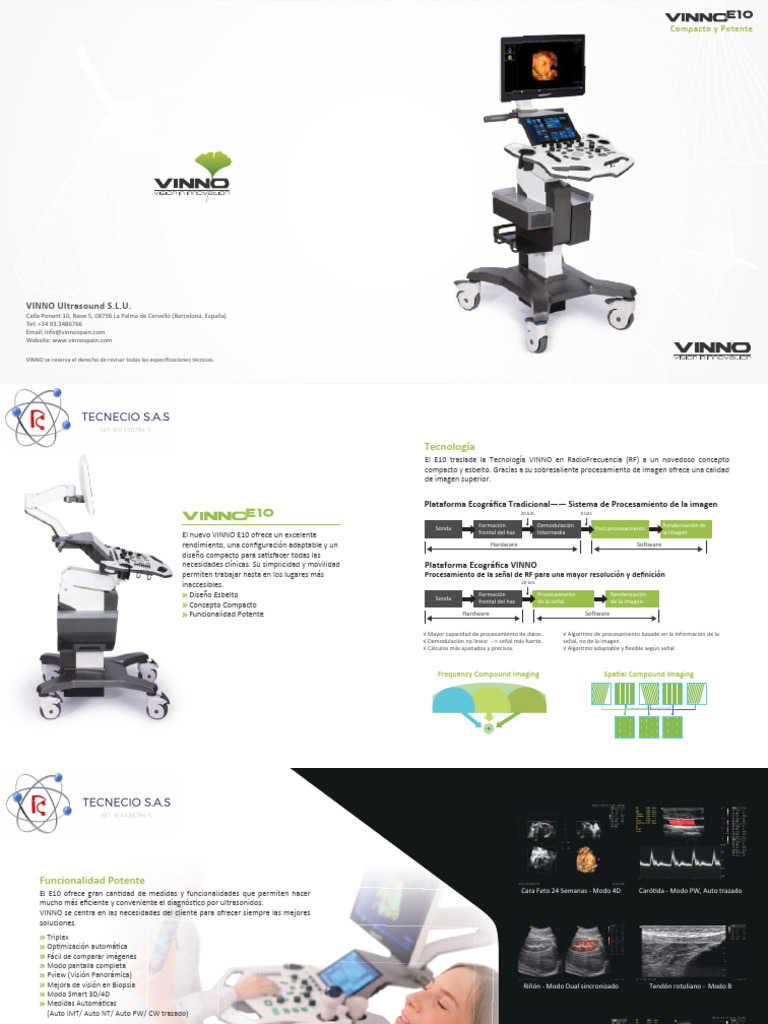 Ecógrafo VINNO E10: Compacto y Potente | PDF | Ultrasonido médico ...