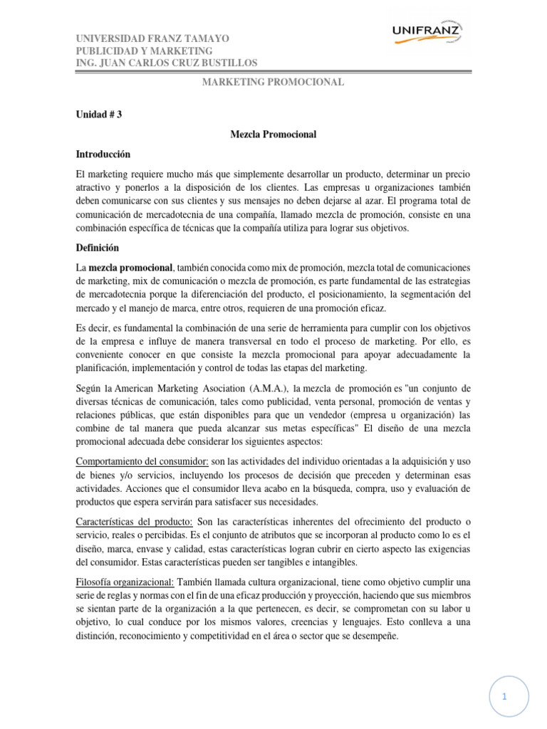 Tema # 3 Marketing Promocional | PDF | Marketing | Producto (Negocio)