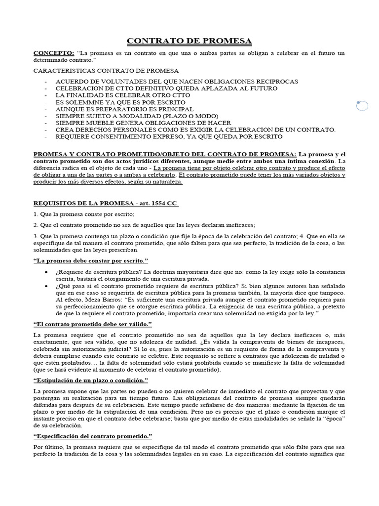 Contrato de Promesa | PDF | Pagos | Derecho privado