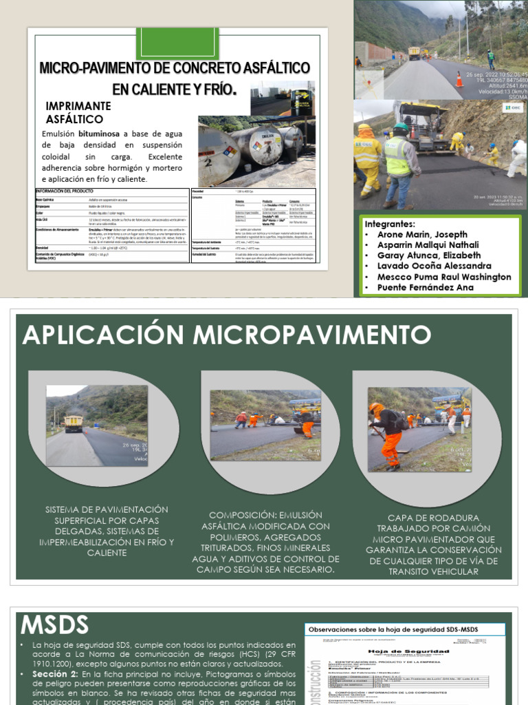 Micro-Pavimento de Concreto Asfáltico en Caliente y Frío | PDF | Hormigón