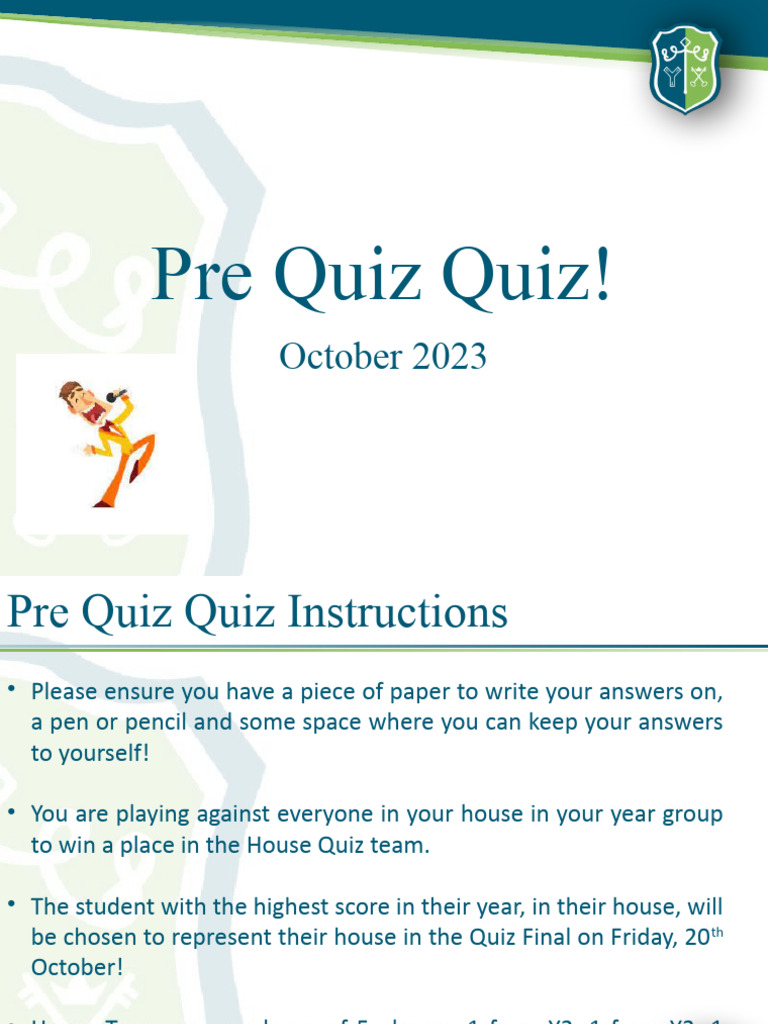 Pre Quiz Quiz 2022 | Download Free PDF | England