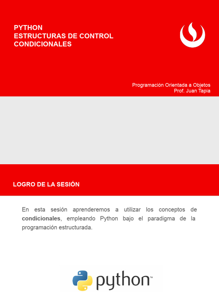 POO 0201 TEO - Estructuras de Control - Condicionales | PDF | Python ...