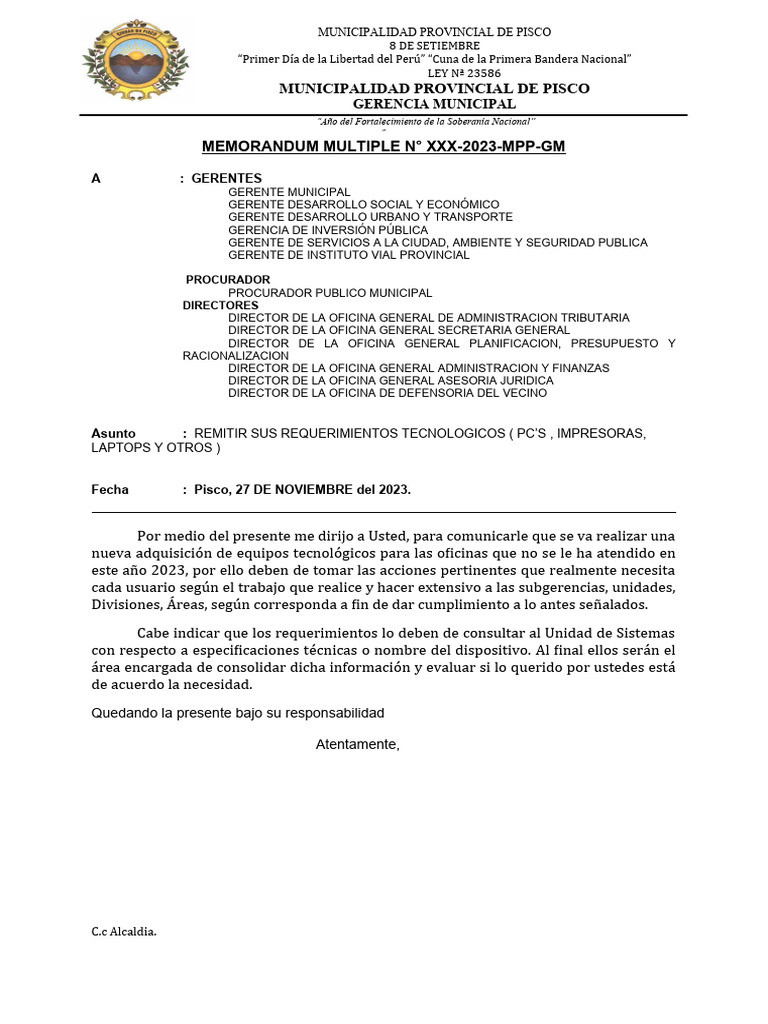 Memorandum 0012 | PDF