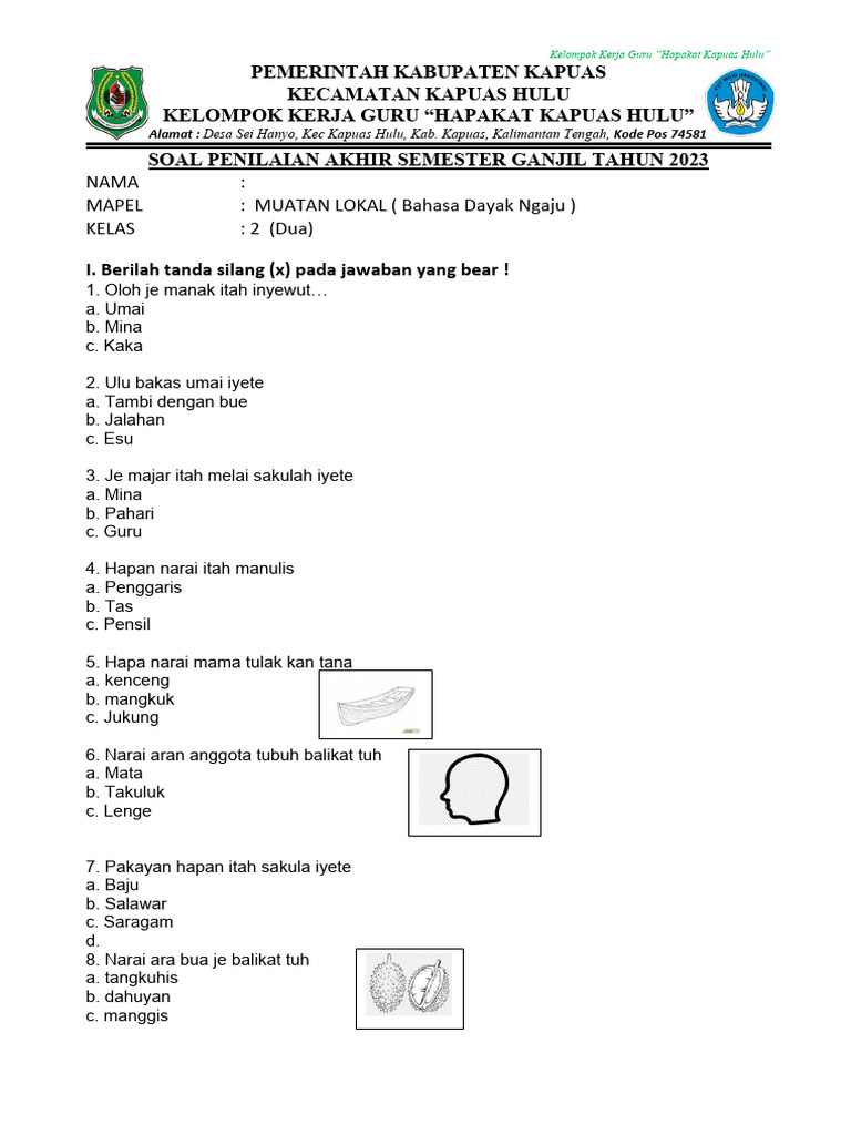 MULOK Kelas 2 SD | PDF