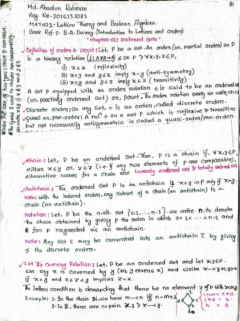 Lattice Theory & Boolean Algebra - 221019 - 173553 | PDF