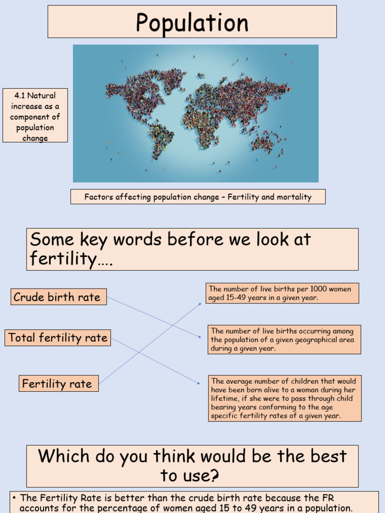 Lesson 2 - Factors Affecting Population Change | PDF | Total Fertility ...