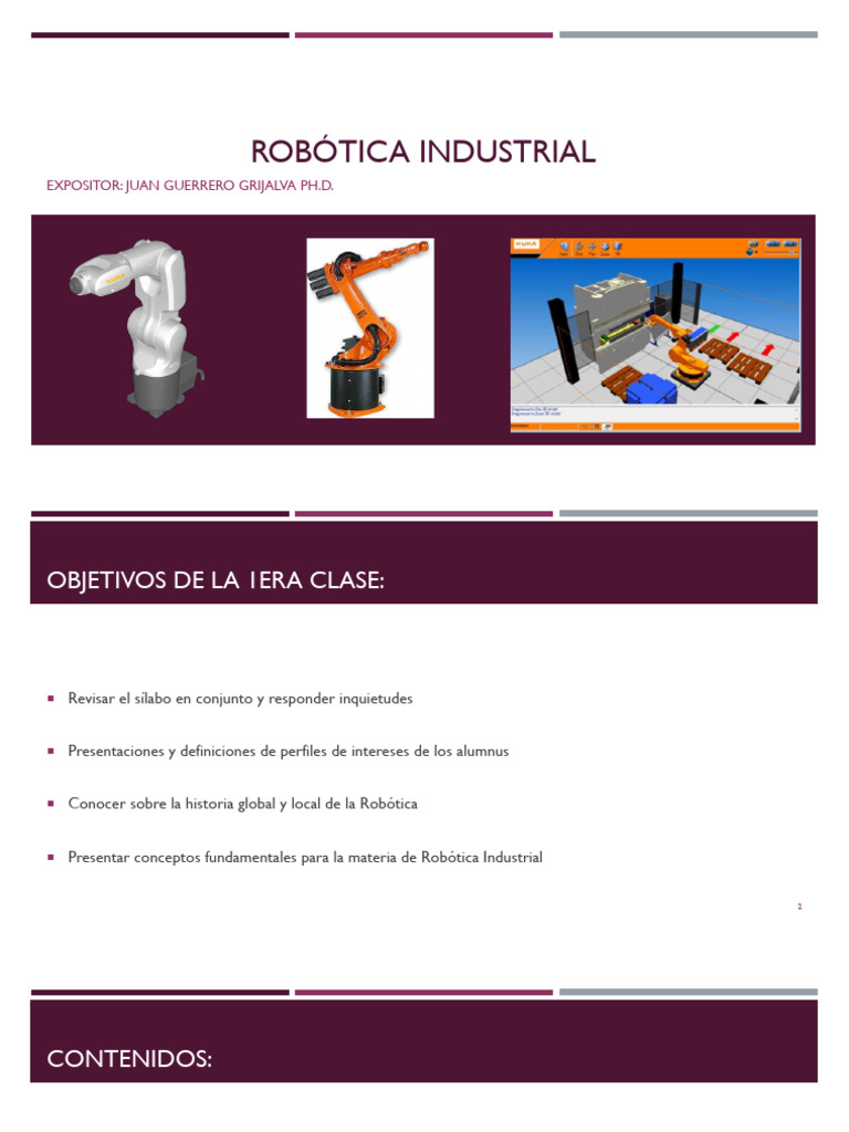 Clase 1 | PDF | Rotación | Robot