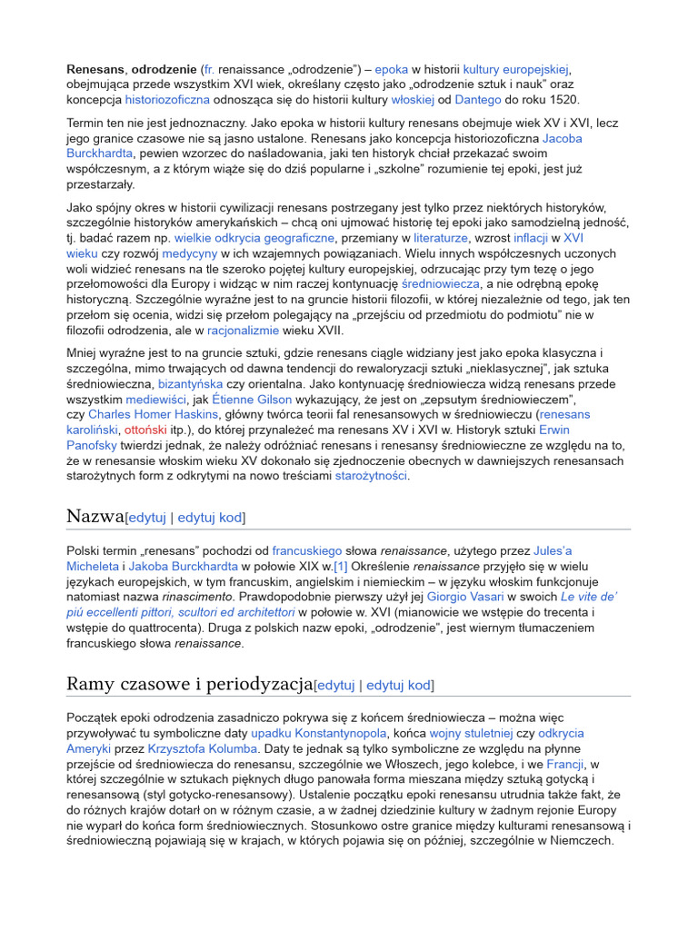Renesans Notatka Dokończ Notatkę: Romantyzm | PDF