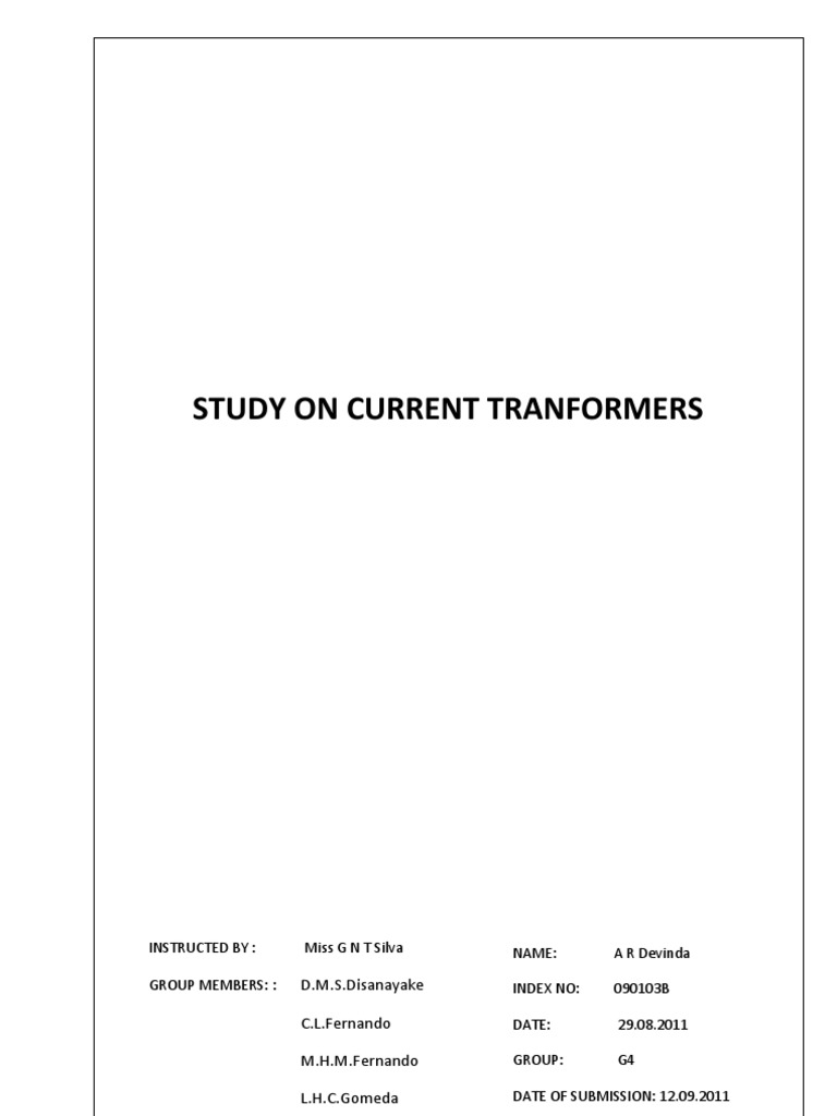 Current Transformers: Types & Selection Guide | PDF | Transformer | Electric Current