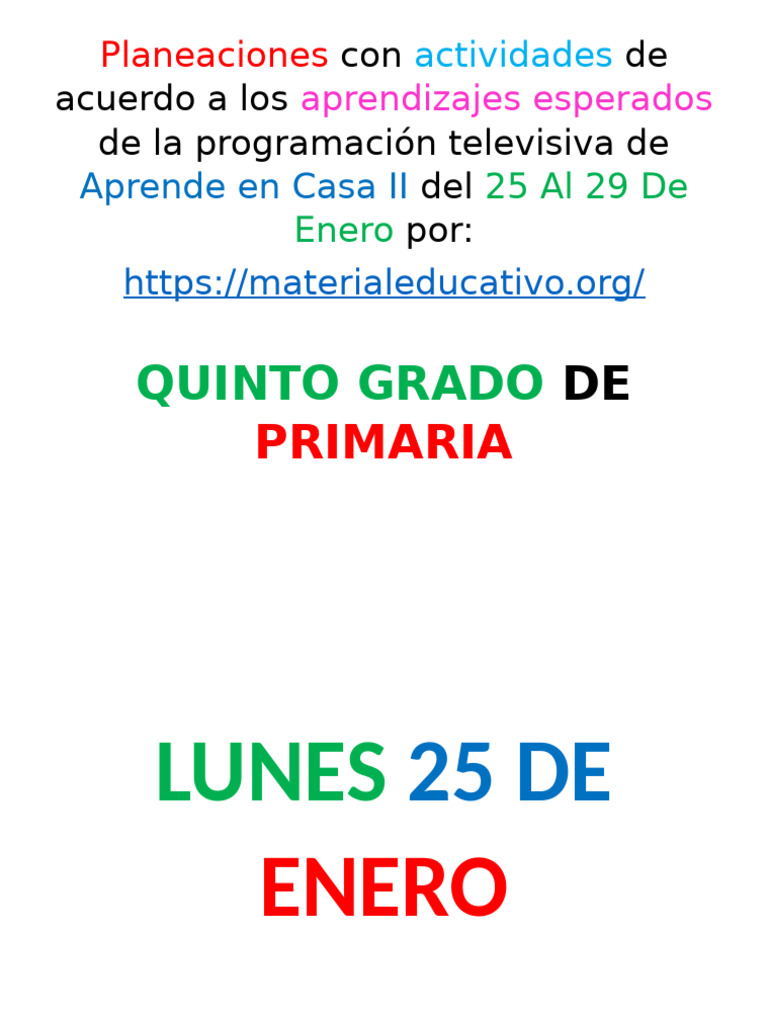 Planeacion 5 To Grado Pdf Educación Primaria Evaluación