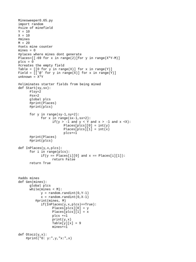 Minesweeper0 65 | PDF | Teaching Methods & Materials