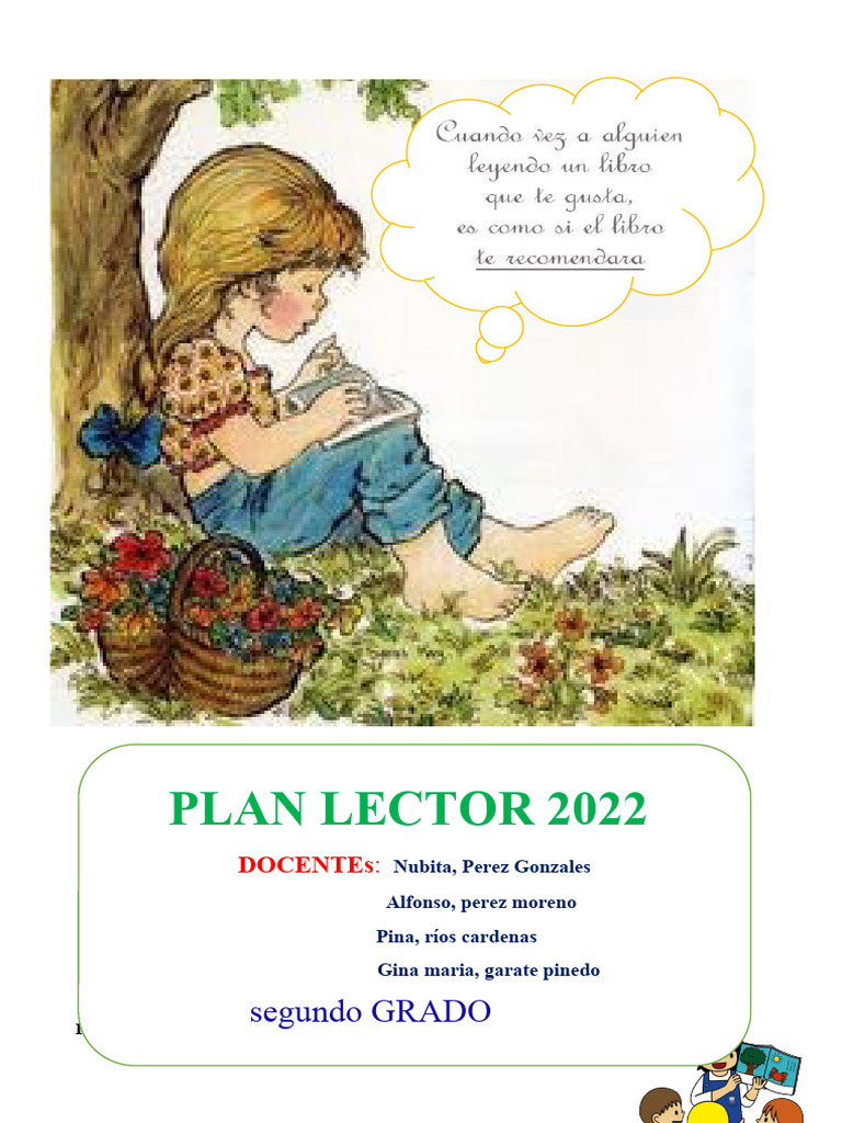Plan Lector 2022 Segundo Grado | PDF | Comprensión lectora | Maestros