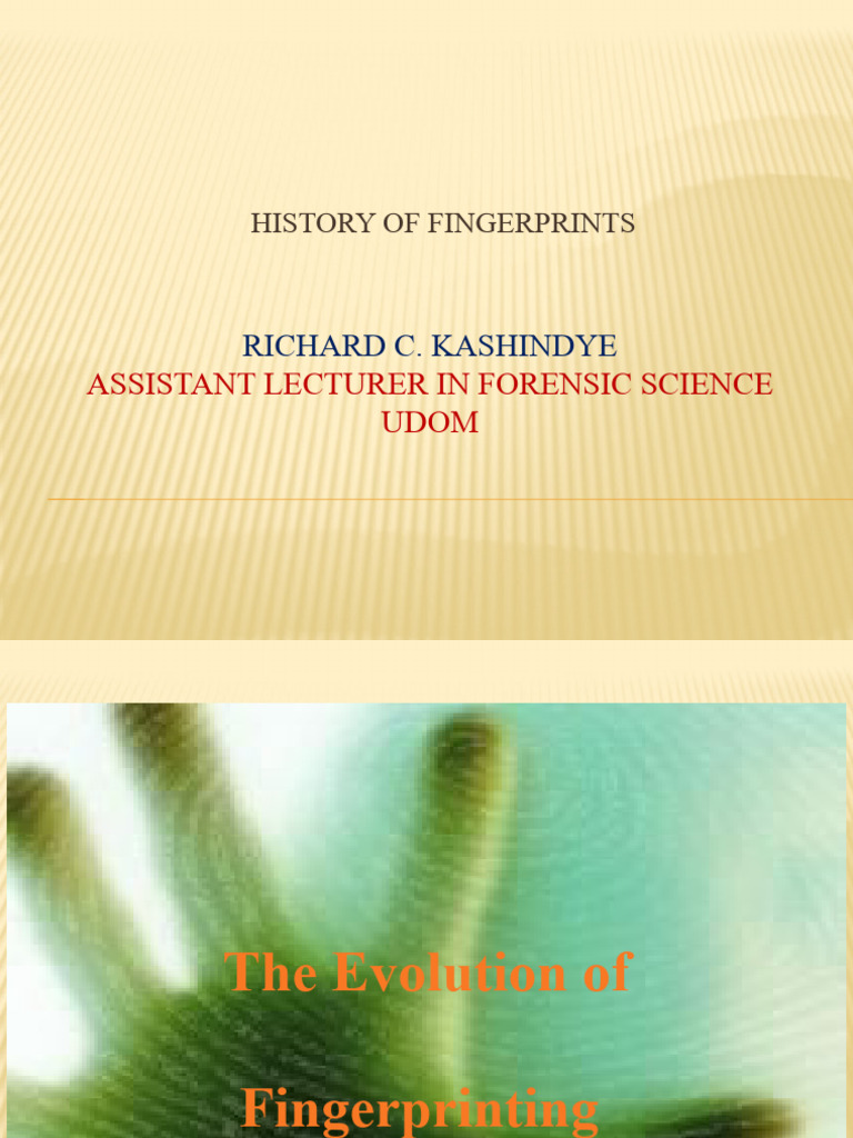Fingerprint-History Module II | PDF | Fingerprint | Biometrics
