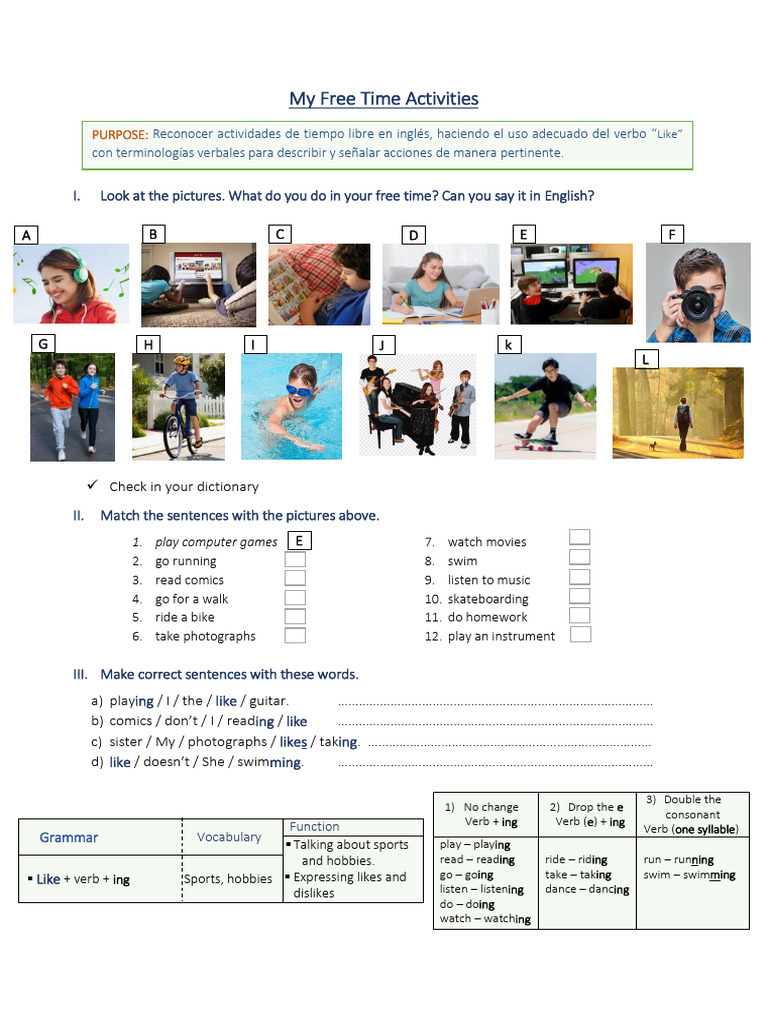 my-free-time-activities-pdf-human-communication-language-families