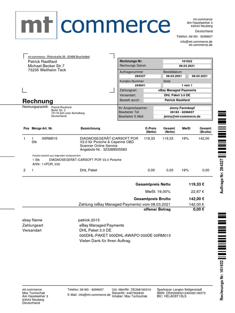 Rechnung 161632 | PDF